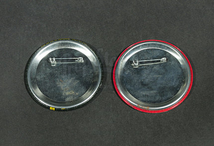 Set of Two Canvassing Badges | Prop Store - Ultimate Movie Collectables