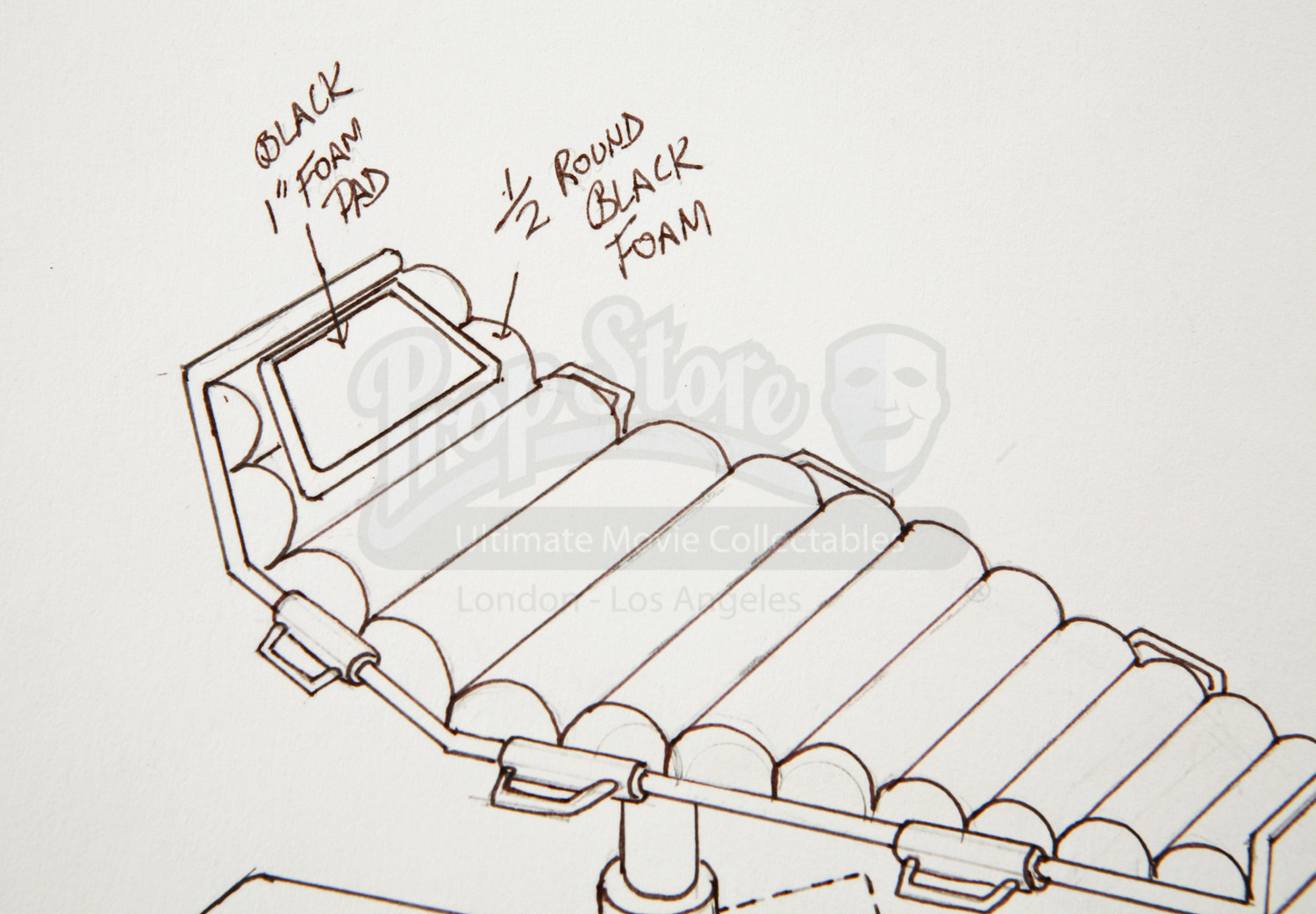 Medical Bed Drawing | Prop Store - Ultimate Movie Collectables