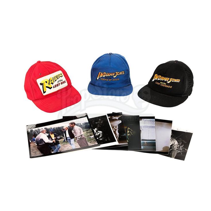 Robert Watts Collection Crew Caps and Photograph Set | INDIANA JONES ...