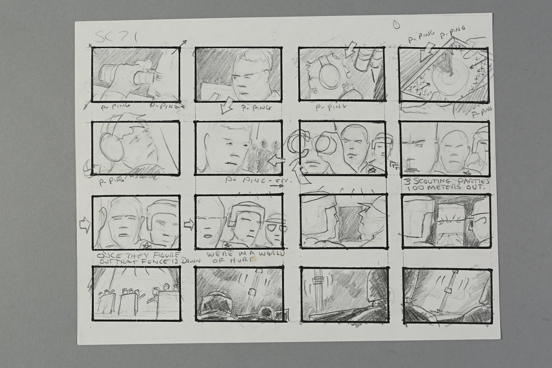 Hand-Drawn Storyboard Scenes 67-80 by Phil Tippett | Propstore - Find ...