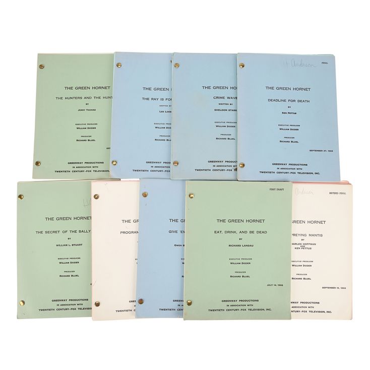 Lot 1151 - Collection of Nine Scripts | GREEN HORNET, THE (1966-1967)