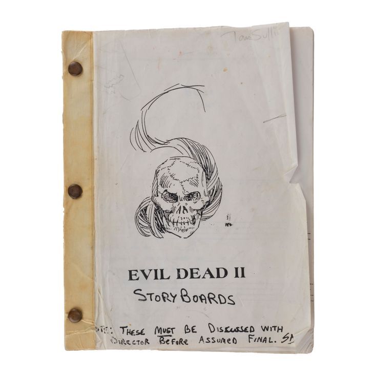 680. Tom Sullivan Collection: Printed Sam Raimi Storyboard Booklet ...