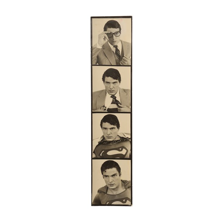 Lot 1670 - SupermanClark Kent (Christopher Reeve) Photo-booth Strip ...