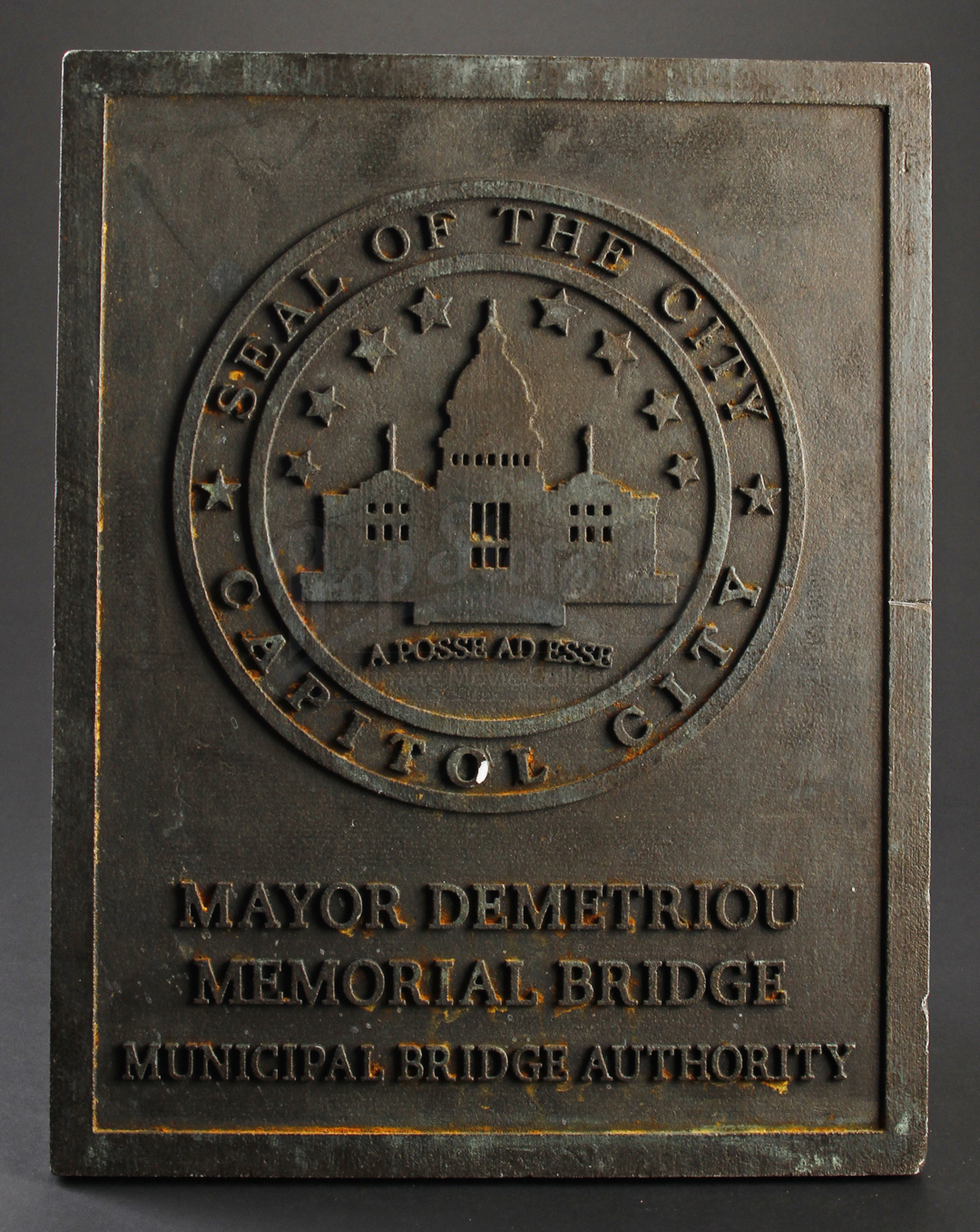 Capitol City Memorial Bridge Plaque | Prop Store - Ultimate Movie ...
