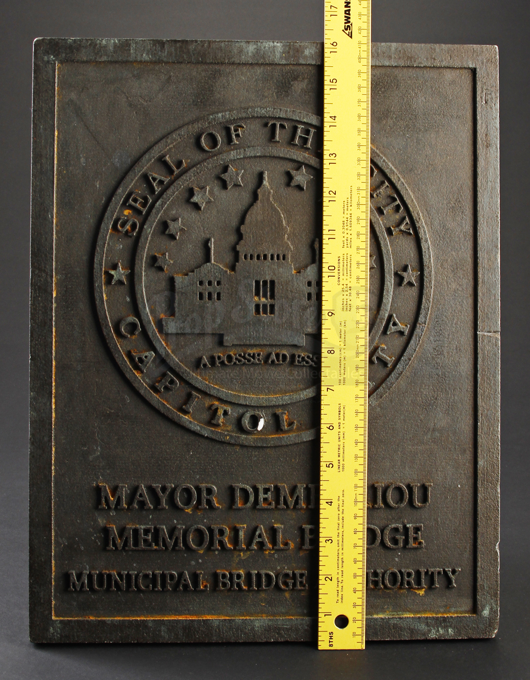 Capitol City Memorial Bridge Plaque | Prop Store - Ultimate Movie ...