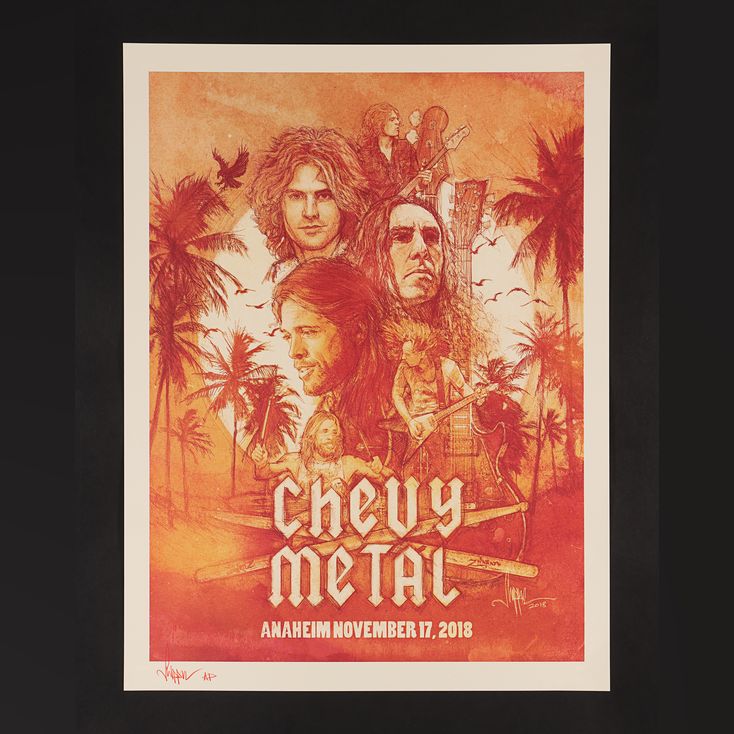 Lot #244 - CHEVY METAL - DesignerCon Gig Poster Artist Proof Print by ...