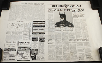 Unfinished Daily Gotham Newspaper Front Page | Prop Store - Ultimate ...