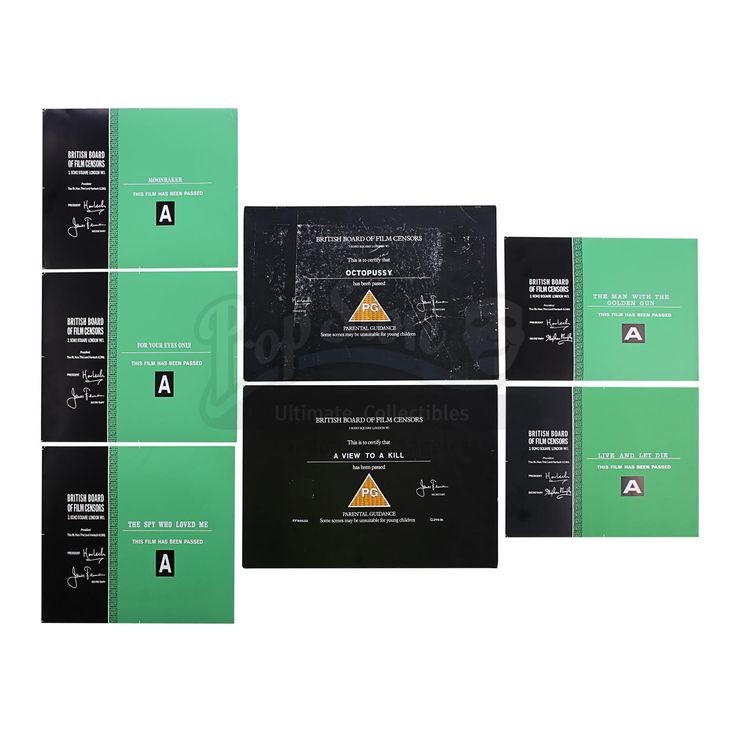 James Bond (Roger Moore) BBFC Certificates | JAMES BOND: VARIOUS ...