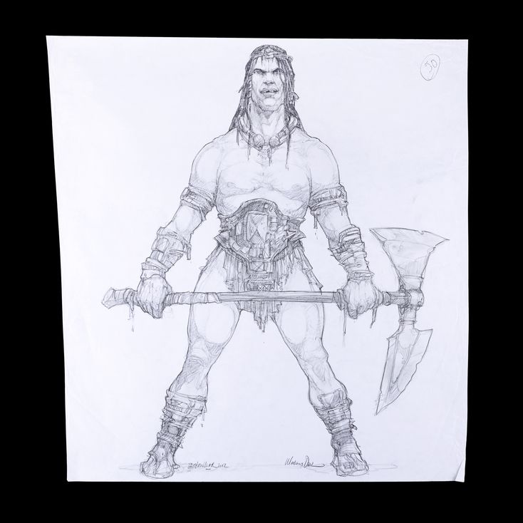 Mariano Diaz Hand-drawn Boagrius Sketch | TROY (2004)