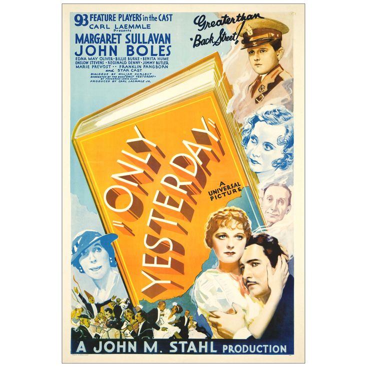 Lot # 438: ONLY YESTERDAY - One-Sheet (27 x 41 ); Very Fine on Linen