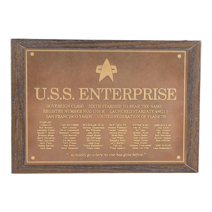 319. USS Enterprise-E Dedication Plaque | STAR TREK: FIRST CONTACT (1996)