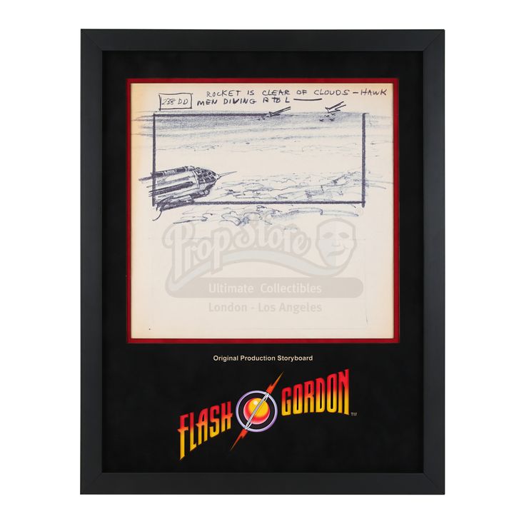 Original Production Storyboard - Hawkmen Diving | FLASH GORDON (1980)