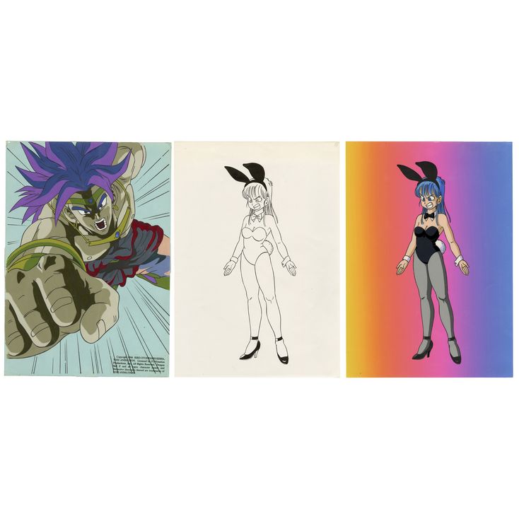 Lot 588 - Pair of Hand-Painted Illustration Cels with Backgrounds and ...