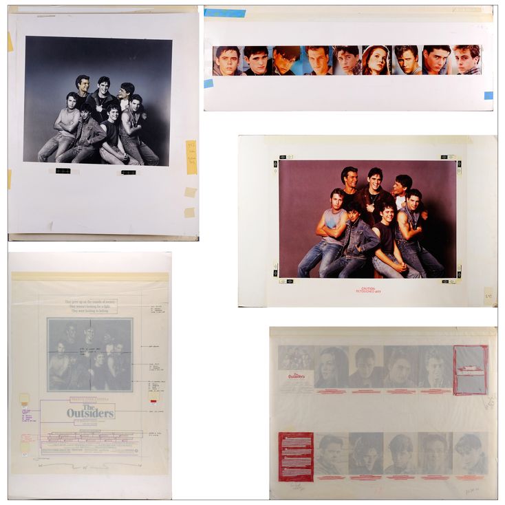 Lot # 41: THE OUTSIDERS - Marketing/Poster Concept Art (5) (21 x 35 ...