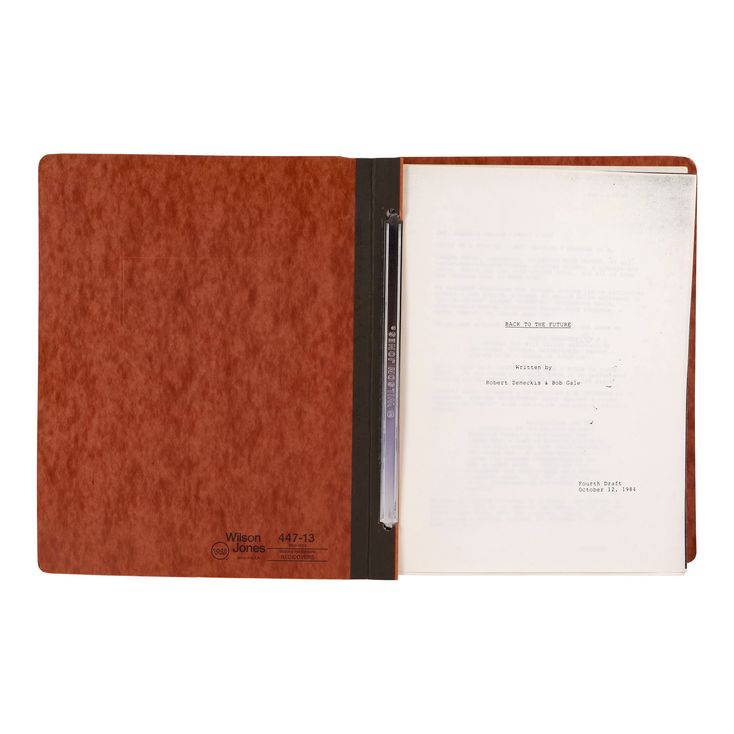 Lot # 539: BACK TO THE FUTURE (1985) - Bound Fourth Draft Script