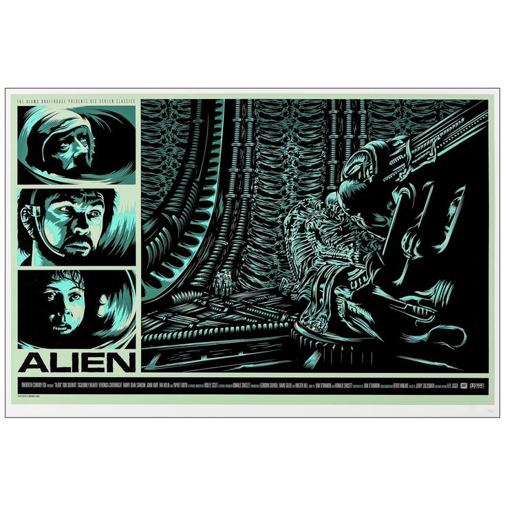 Lot # 254: ALIEN - Hand Numbered Limited Edition Screen Print (36 x 24 ...