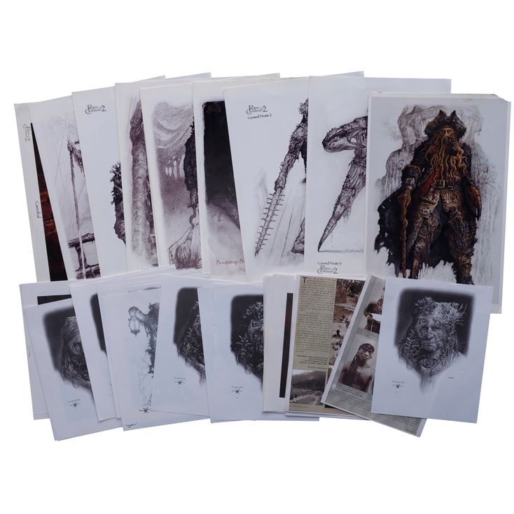356. Collection of 41 Concept Art Prints with Pair of Reference Prints ...