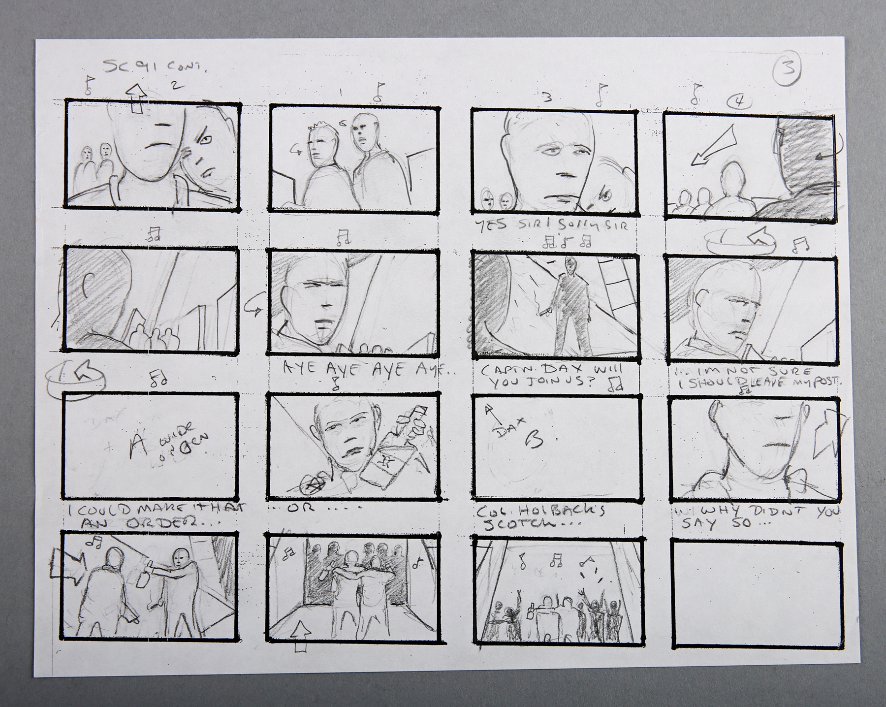 Hand-Drawn Storyboard Scenes 81-91 by Phil Tippett | STARSHIP TROOPERS ...