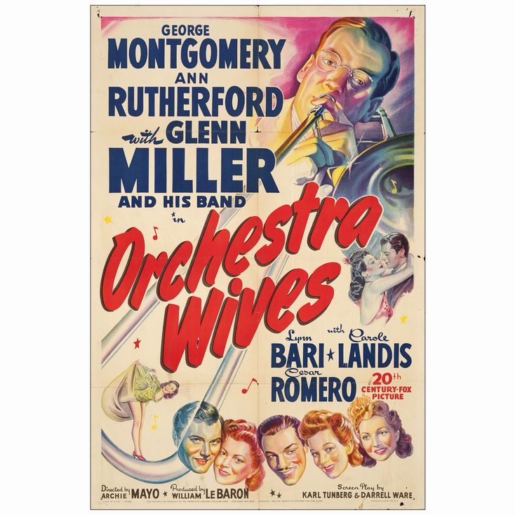 519: One Sheet (27 x 41 ); Good Folded ### ORCHESTRA WIVES (1942)
