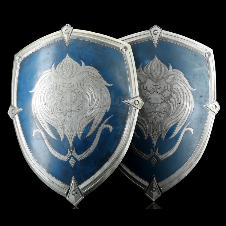 Two Unfinished Alliance Foot Soldier Shields | WARCRAFT (2016)