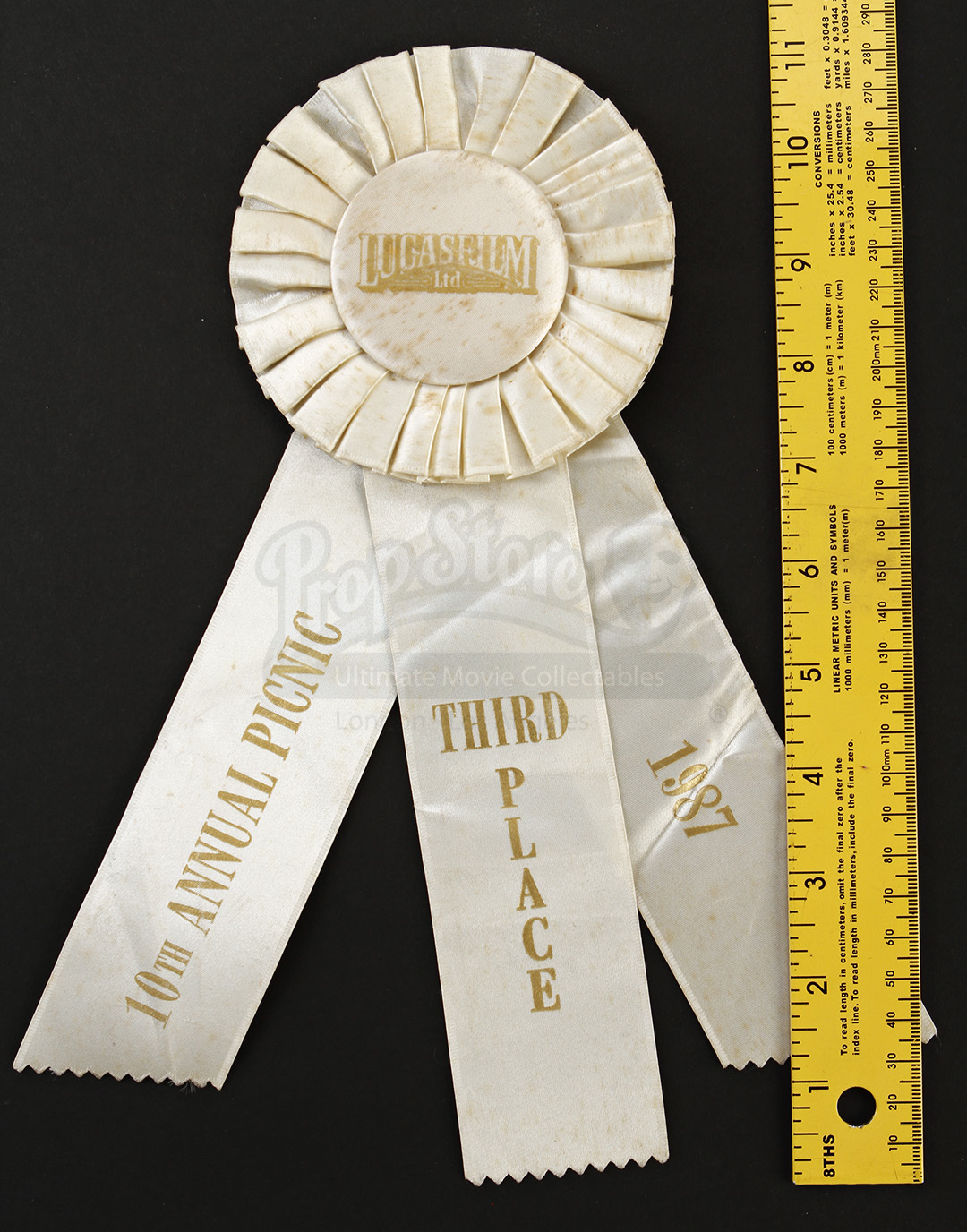 Third Place Ribbon from 10th Annual Lucasfilm Picnic | Prop Store ...