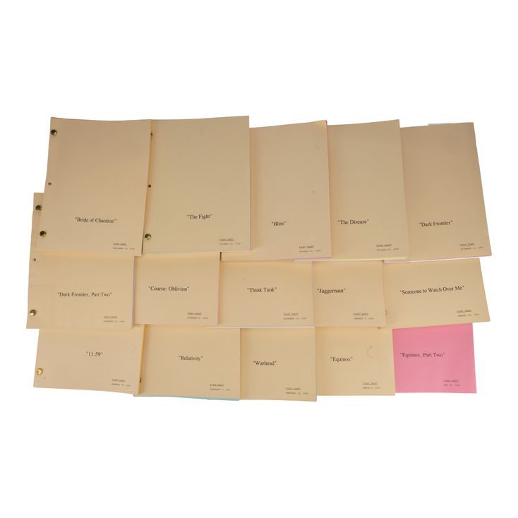 Lot 1133. Collection of 15 Season 5 and Season 6 First Draft Scripts ...