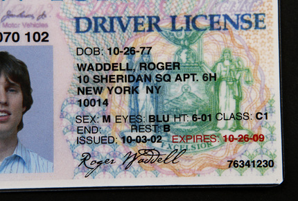 Rogers (Jon Heder) Driver License | Prop Store - Ultimate Movie ...