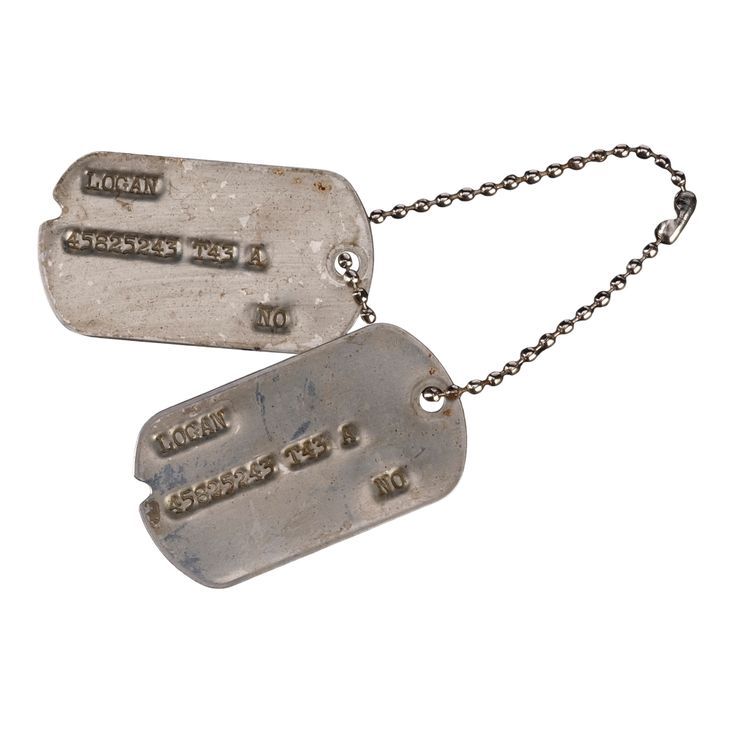 1103. Logans (Hugh Jackman) Pair of Dog Tags | X-MEN ORIGINS: WOLVERINE ...