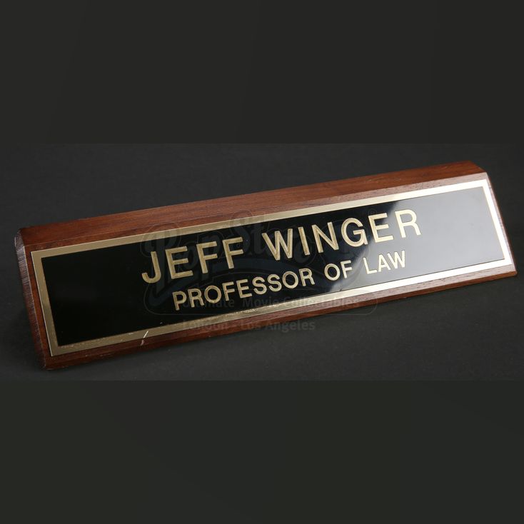 Jeff Wingers (as portrayed by Joel McHale) Professor Nameplate ...