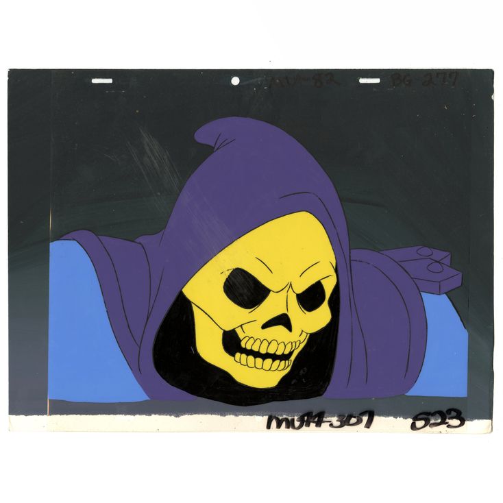 Lot 349 - Skeletor Animation Cel and Hand Painted Background | HE-MAN ...