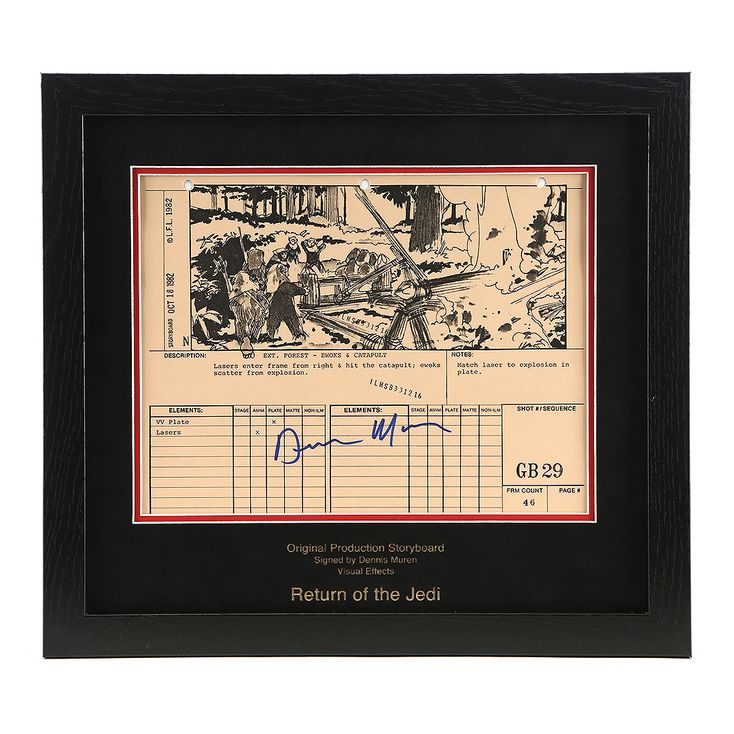 Dennis Muren-Signed Production Storyboard - Ewoks Release Catapults on ...