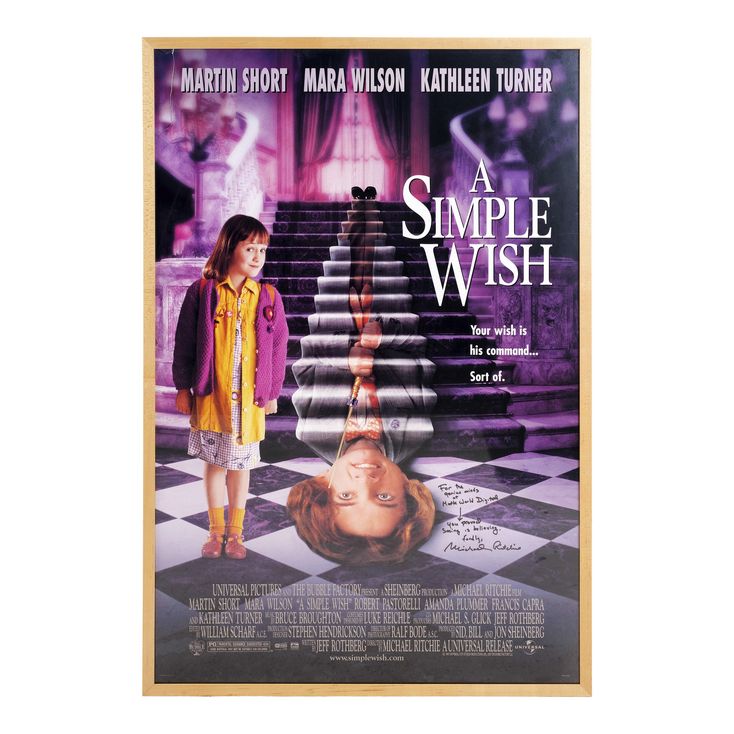 Lot 1523 - Framed Director-Autographed Poster | SIMPLE WISH, A (1997)