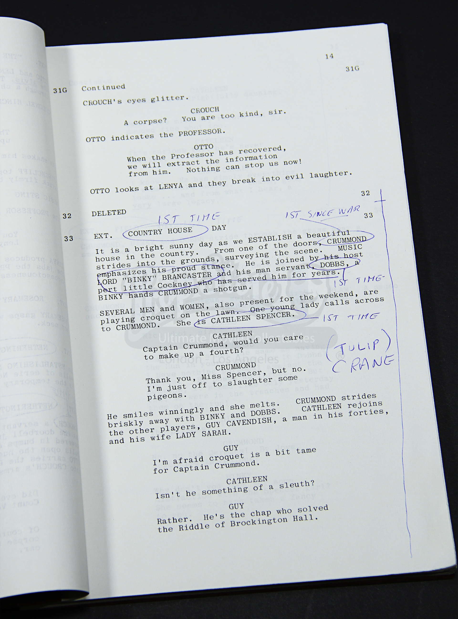 Shooting Script | Prop Store - Ultimate Movie Collectables