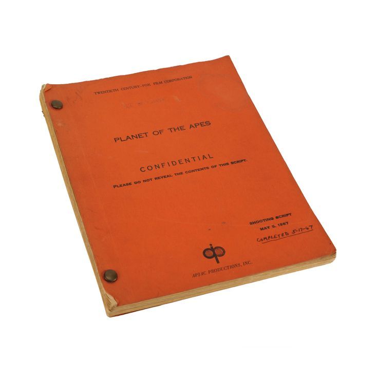 299. Production Script | PLANET OF THE APES (1968)