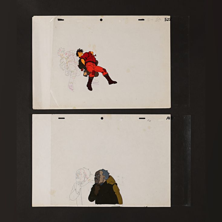 Lot 9 - Two Original Hand-Painted Animation Cels, 1988 | AKIRA (1988)