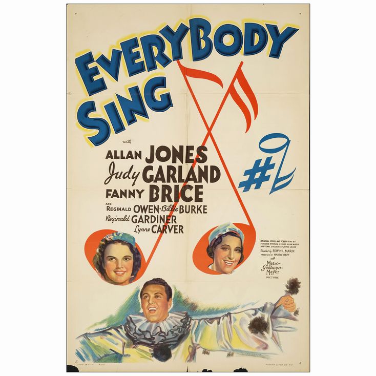 393: One Sheet (27 x 41 ); Style C; Fine Folded ### EVERYBODY SING (1938)