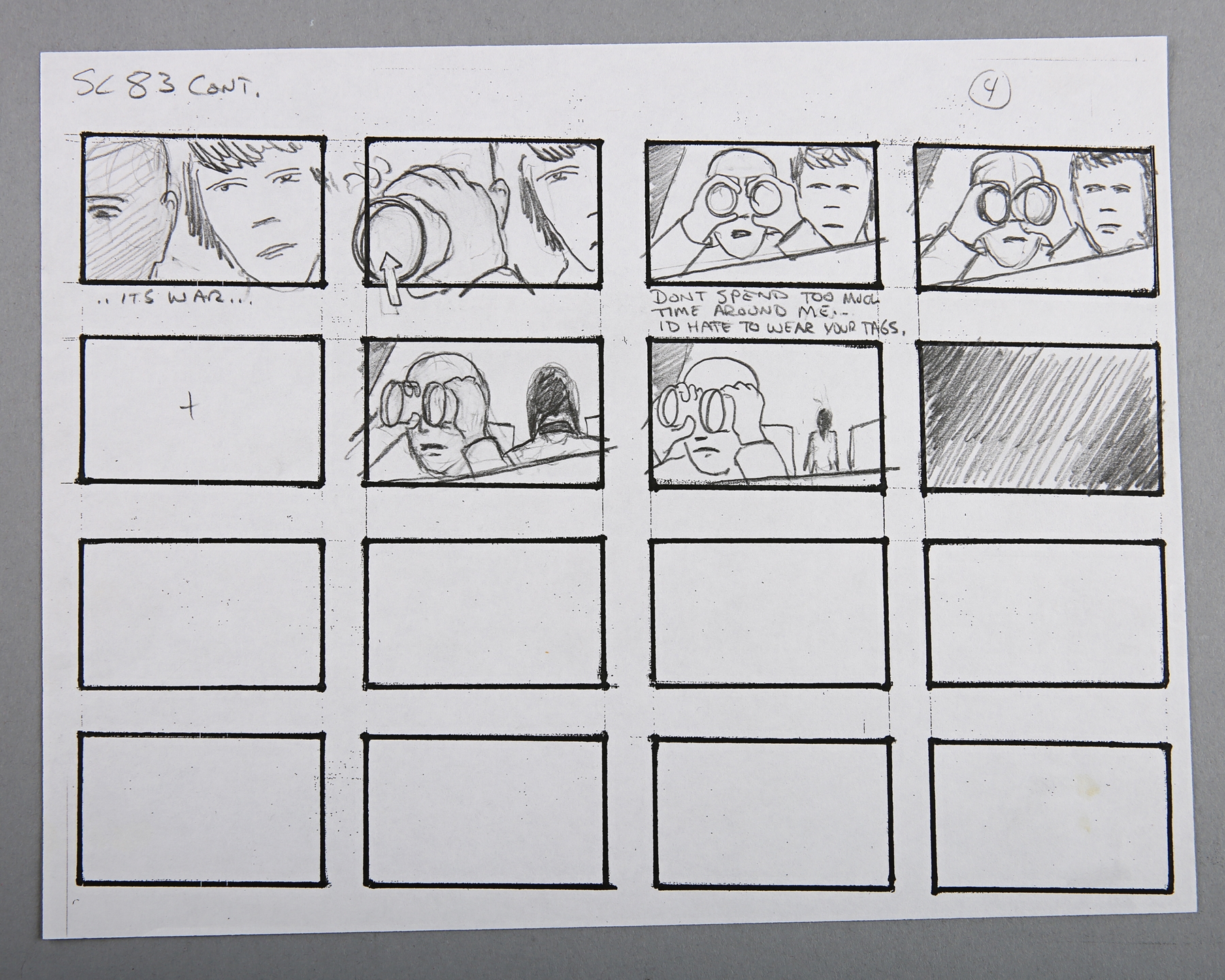 Hand-Drawn Storyboard Scenes 81-91 by Phil Tippett | STARSHIP TROOPERS ...