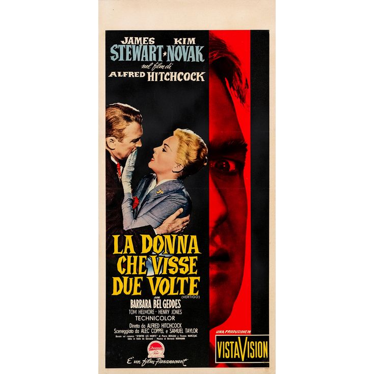 1213. Italian Locandina (13 x 28 ); Very Fine- on Linen ### VERTIGO (1958)