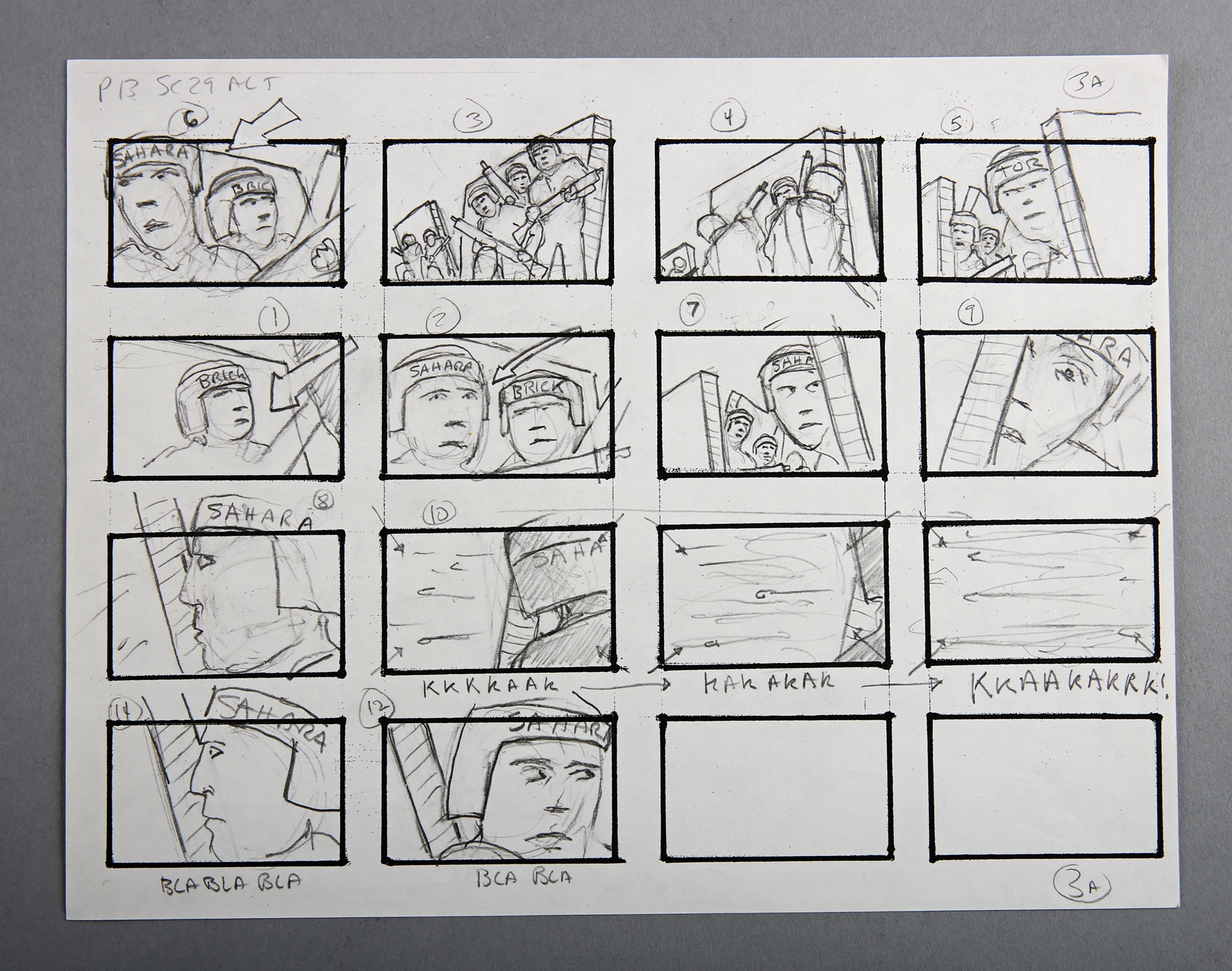 Hand-Drawn Storyboard Scenes 8-32 by Phil Tippett | #N# Propstore ...