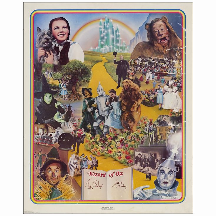 Lot 641 - THE WIZARD OF OZ Collectible Poster (22 x 28) Autographed by ...