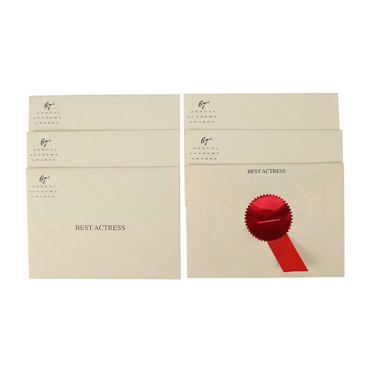 Lot 752 - Set of Best Actress Academy Awards Envelopes and Winner Cards ...