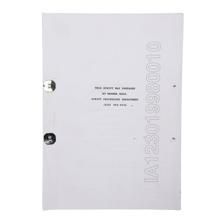 Script | I AM LEGEND (2007)