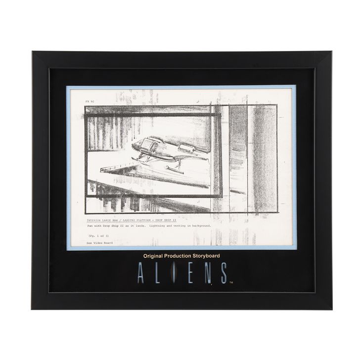 Original Production Storyboard - Pan With Drop Ship 2 as it Lands ...