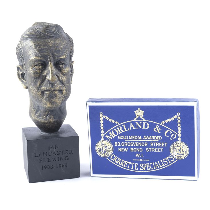 Lot 434 - Ian Fleming Bust and Replica Cigarette Box | JAMES BOND ...