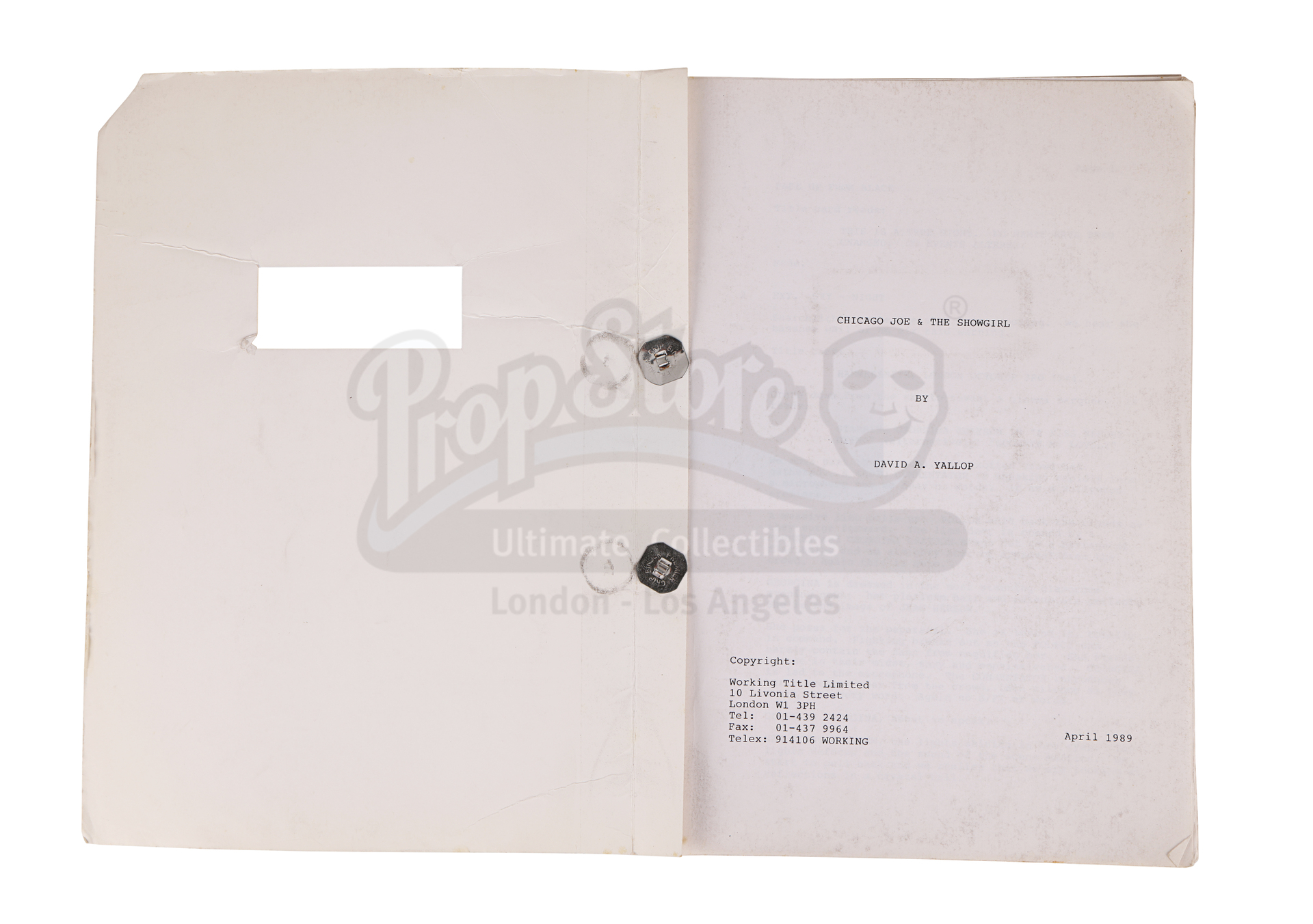 Script | CHICAGO JOE AND THE SHOWGIRL (1990)