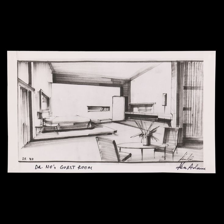 Lot #1240: JAMES BOND: DR. NO (1962) - Ken Adam Signed Printed ...