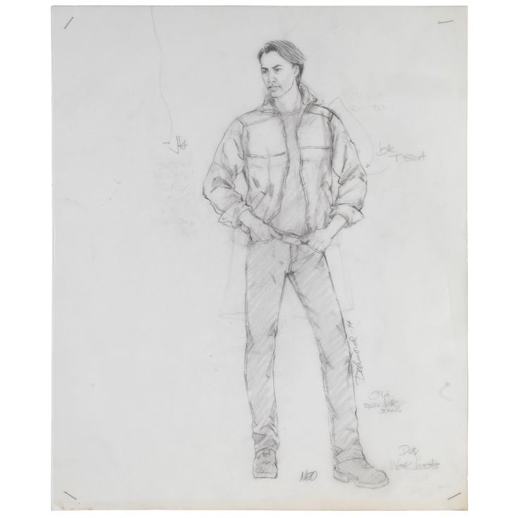 Lot # IT-189298 (LT-303569): THE MATRIX (1999) - Hand-Drawn Neo (Keanu ...