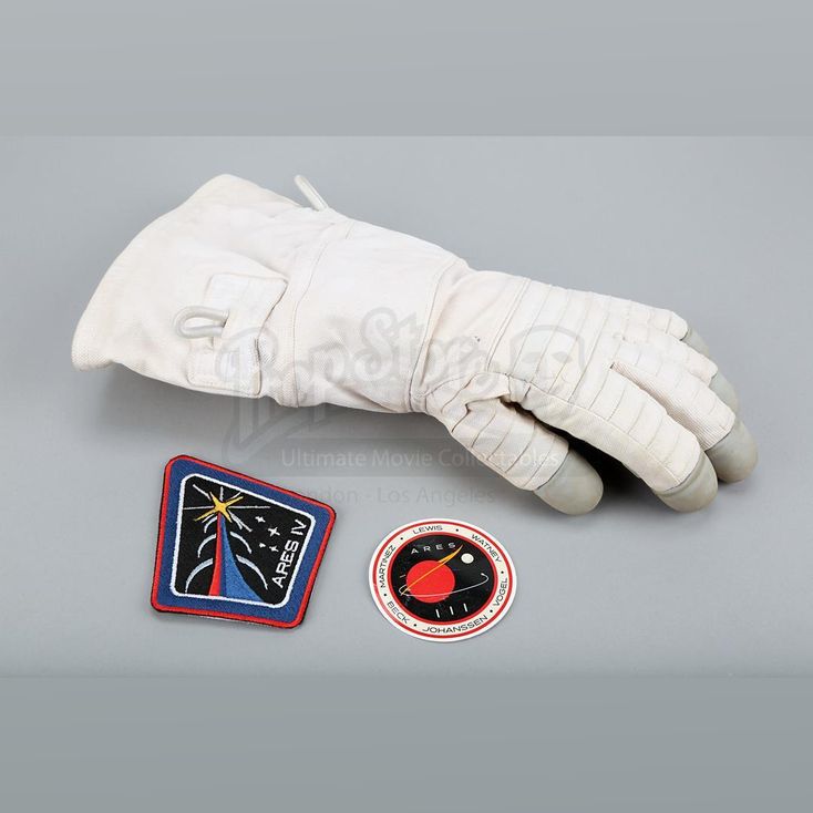 Mark Watneys (Matt Damon) Iron Man Cut Glove and Ares IV Mission Patch ...