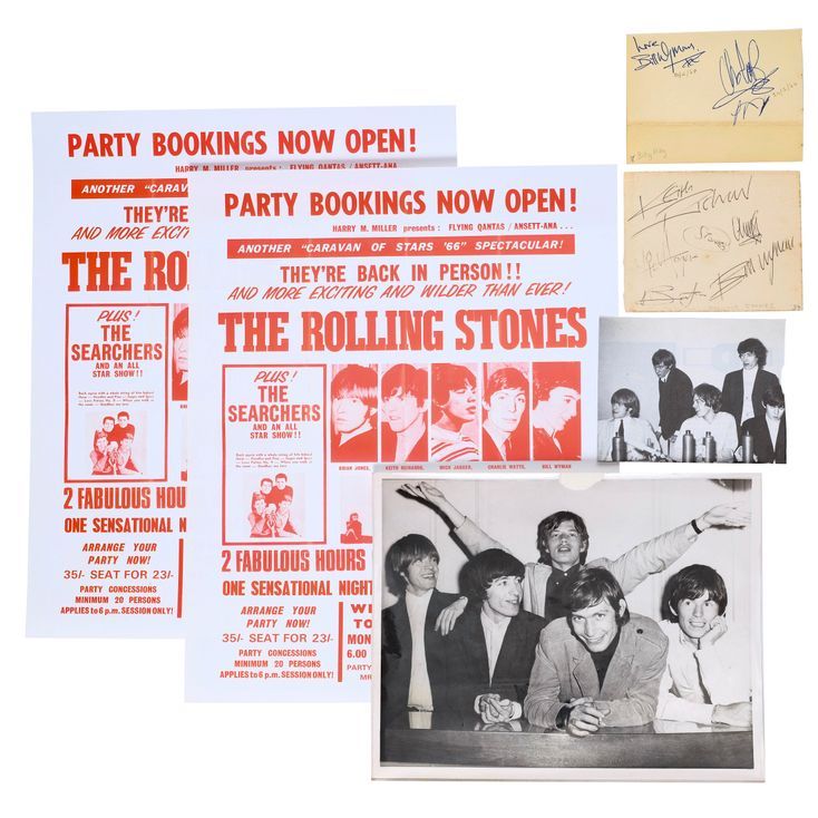 Lot 357. Charlie Watts-Autographed Page, Set of Band Autographs by ...