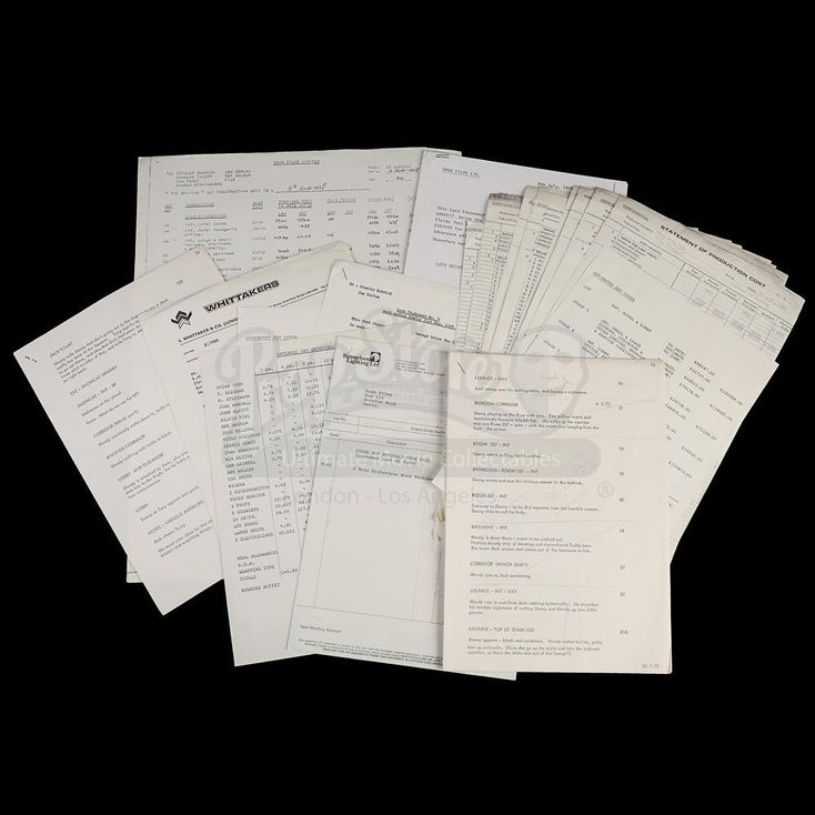 Collection of Production Paperwork | SHINING, THE (1980)